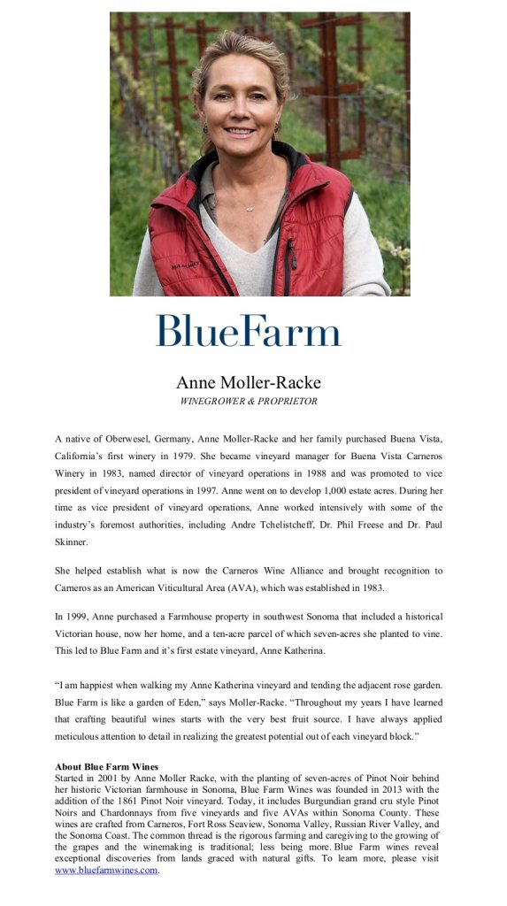 Blue Farm_Anne Moller-Racke_BIO - Expedia Wine Club Cruises