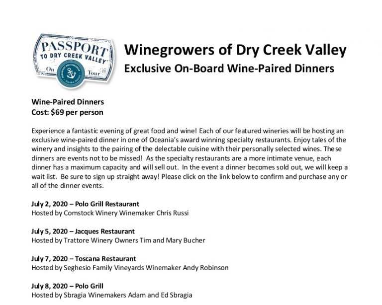 2020-wdcv-wine-dinners - Expedia Wine Club Cruises